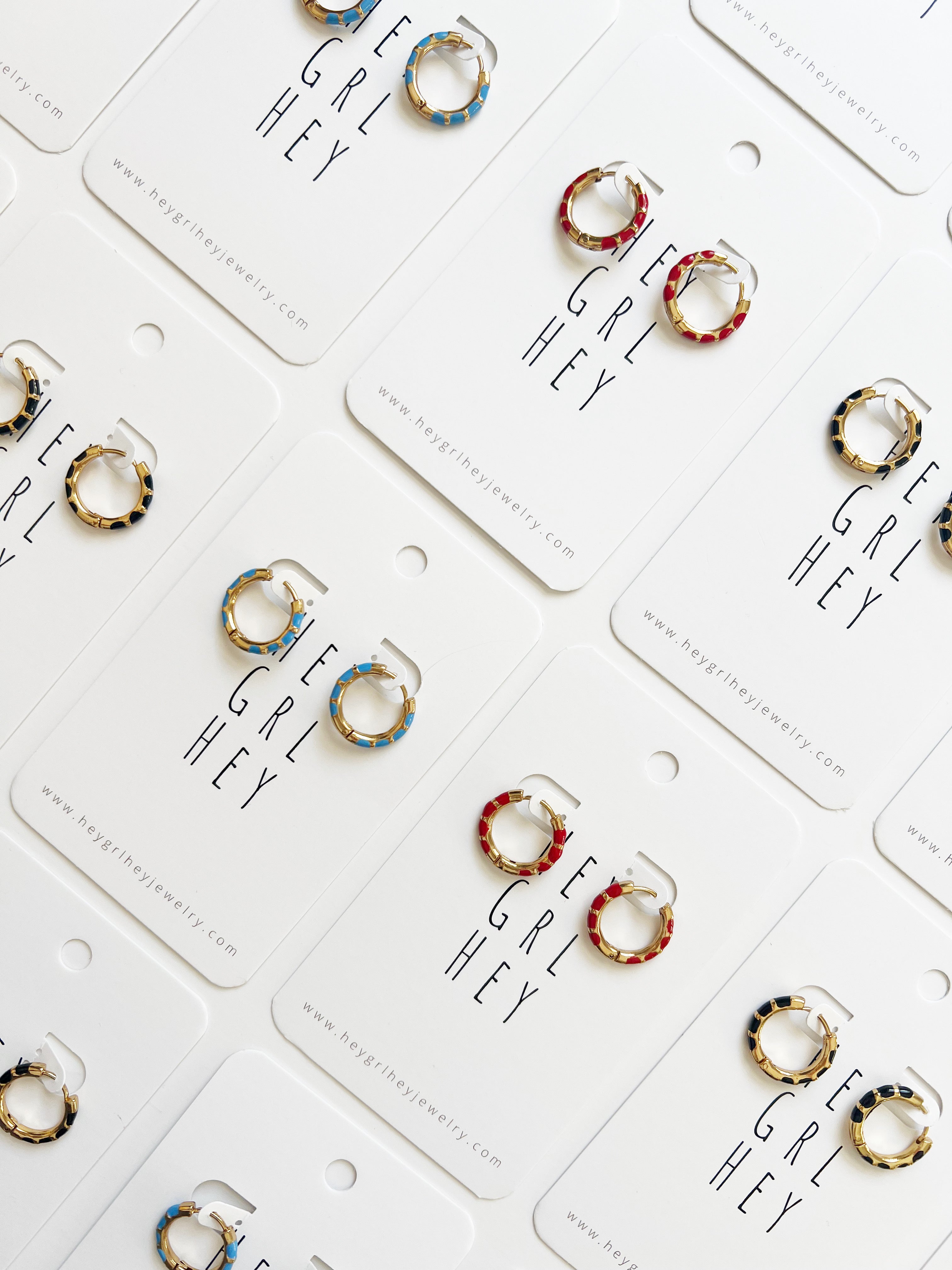 The Gillian Stripe Hoops – Hey Grl Hey Jewelry